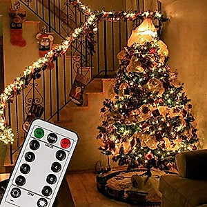 koopower Indoor String Lights, 69ft 200 LED Fairy Lights Plug in with Remote Timer 8 Modes Dimmable Outdoor Hanging Lights for Party, Christmas, Home Decoration, Garden, Patio Warm White