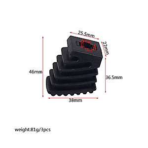 Milisten 3pcs Drum Rubber Feet Small Rubber Tip Drum Rack Feet for Drum Hardware Black