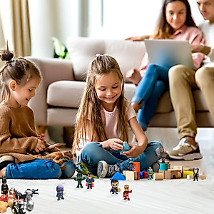 MAIXSUI 26 Pieces Super Hero Action Sets for Boys Mini Superheroes Figures Ornaments Toys Small Superhero Figurines Birthday Party Favors Cake Decoration Cupcake Topper Supplies