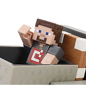 Minecraft Minecart Mayhem Playset With Steve Character Figure, Launching Cart And Accessories, Creation, Exploration And Survival Game For Kids Ages 6 Years And Older
