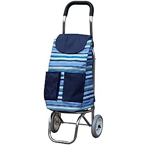 Shopping Trolley on Wheels Multi Function Shopping Cart Two-Wheel Aluminum Alloy Ultra-Light Portable Folding Cart is Practical and Convenient to Fold Storage Hand Trucks,D,87 * 35Cm ,Sho