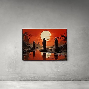 Majestic Black Stallion Galloping In The Clouds, Black Horse On Salt Flats, Canvas Print, Black Horse Print, Black Horse Wall Art