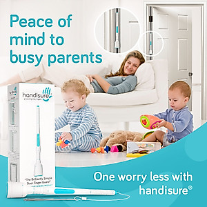 Handisure Child Door Safety Door Pinch Guard. Automatic, Hinge & Lock Side Safety, Reliable, Multiple Awards & Unique, Baby Door Stopper. Easy to Install & Build to Last Finger Guard for Door