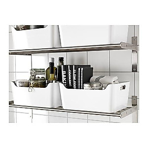 Ikea Variera Convenient Kitchen Open Storage Box, High Gloss White (1, 13 1/4 x 9 1/2 x 5 3/4 Inches)