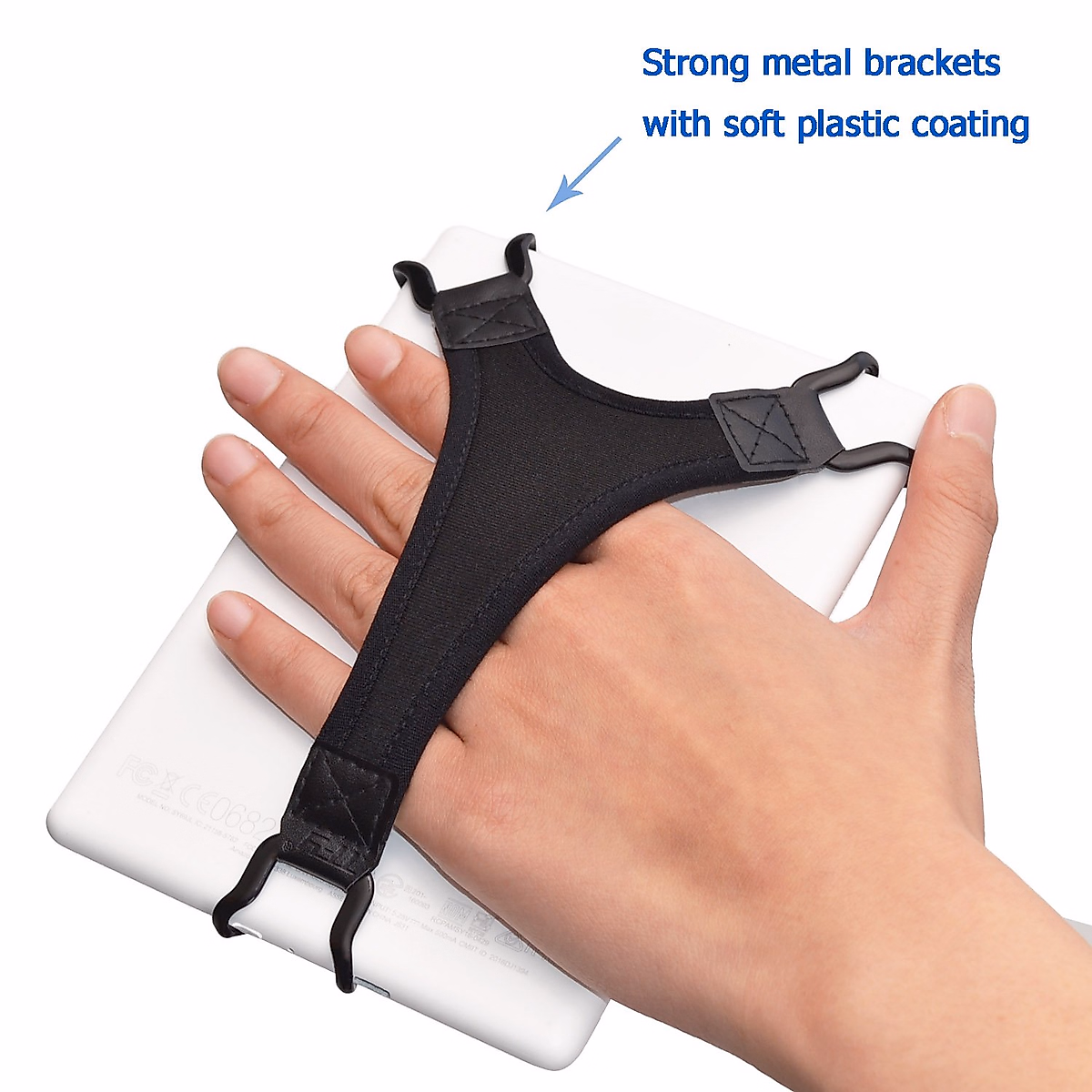 TFY Security Hand Strap Holder Finger Grip Compatible with Kindle E-Readers - Kindle e-Reader 6Inch / Kindle Paperwhite/Voyage/Oasis/Nook GlowLight Plus/Sony PRS-300 / PRS-350 (Black)
