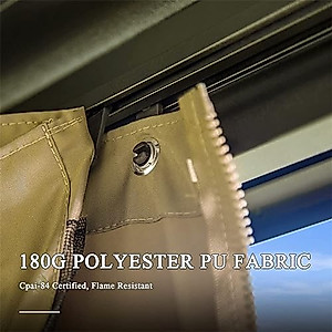 10'X10' Outdoor Hardtop Gazebo Permanent Canopy with Galvanized Steel Single Roof, Aluminum Frame,Curtains and Netting,Can Be Used for Sunshade and Rain Protection On The Garden Backyard Terrace