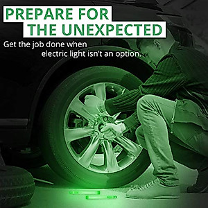 Cyalume Glow Sticks Military Grade Lightstick - Premium Green 6” SnapLight Emergency Chemical Light Stick with 12 Hour Duration (Bulk Pack of 20 Chem Lights)