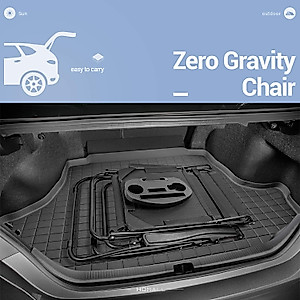 Homall Zero Gravity Chair Patio Lawn Chair Lounge Chair Folding Recliner Adjustable Outdoor with Canopy Shade,Cup Holder (Black)