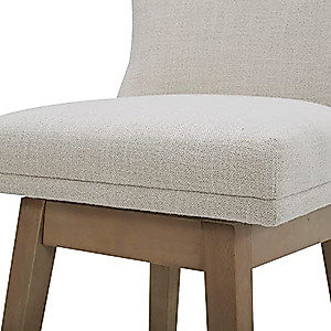 CHITA Counter Height Swivel Barstools, Upholstered Performance Fabric Bar Stools Set of 2, 26" Seat Height, Linen