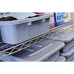 Rubbermaid Commercial Products Standard Bus/Utility Box, 7.125-Gallon, Gray, Heavy Duty Plastic Restaurant Tub/Dish Washing Box for Kitchen Organization/Storage, Plastic Box