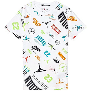 Jordan Boy's Levels All Over Print (Big Kids) White XL (20 Big Kid)