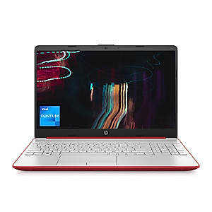 HP 15.6" HD Laptop, Intel Dual-core Pentium Processor, Intel UHD Graphics, HD Webcam, Wi-Fi, HDMI, USB Type-C, Scarlet Red, Windows 10 (16GB RAM | 1TB SSD)