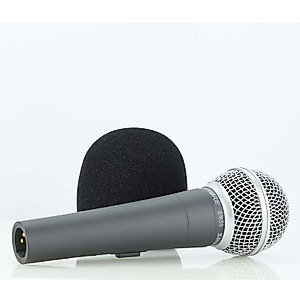 LEFXMOPHY SM58 Windscreen, Mic Foam Replacement for Shure SM58 SM48 Vocal Microphone Pop Filter, Black Noise-cancellation Windsock Cover 3-pack