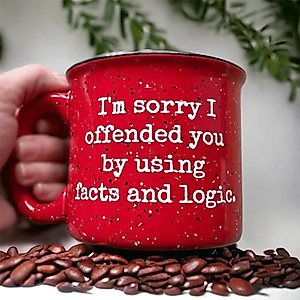 YAMSLAM Funny Coffee Mug 13.52Oz Coffee Mug Ceramic Cup I FUC-King Love Pumpkins and Leaves and Shit Fall Stoneware Campfire Mug Funny Coffee or Tea Mug Funny Gifts for Colleagues Women Men,Orange