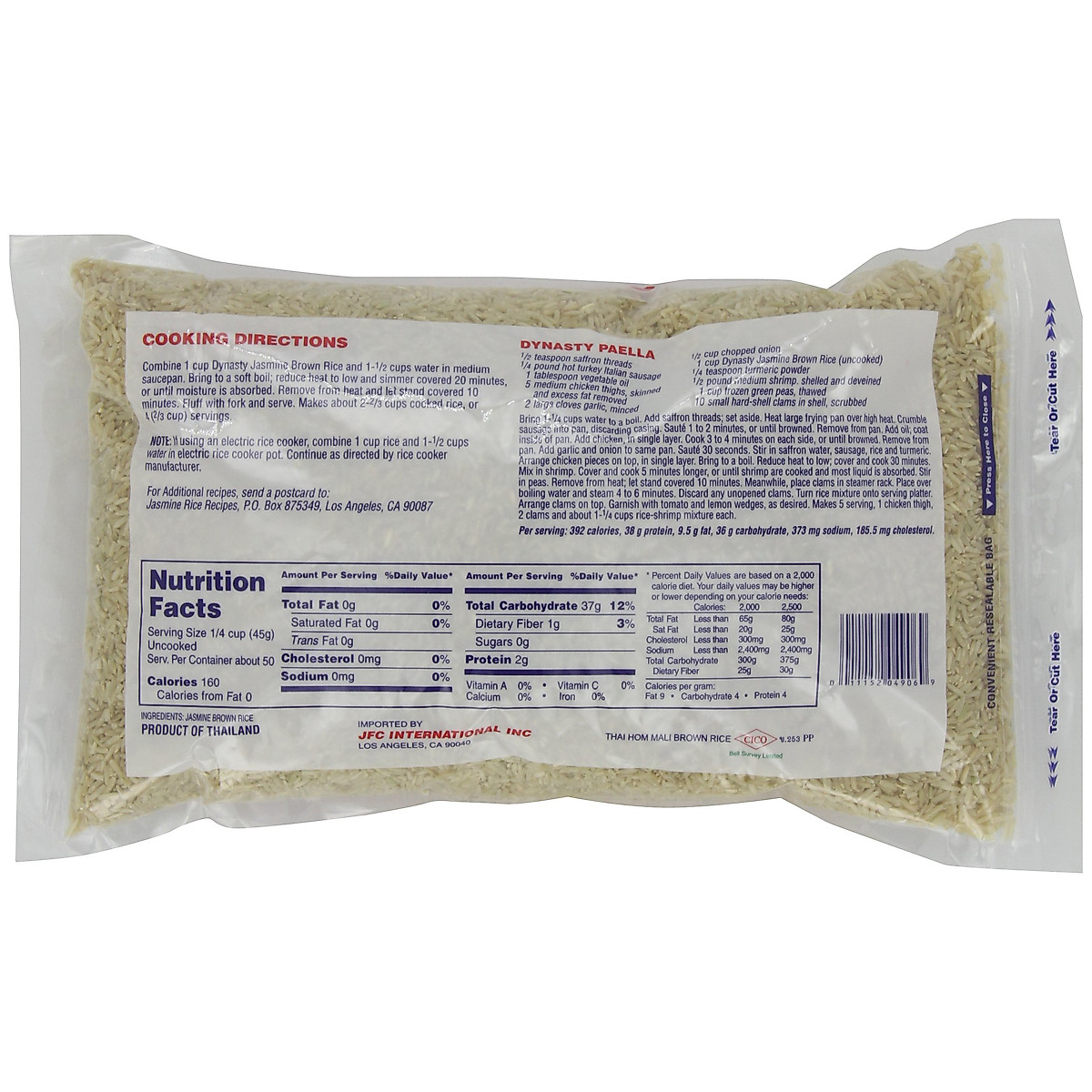 Dynasty Jasmine Brown Rice, 5-Pound