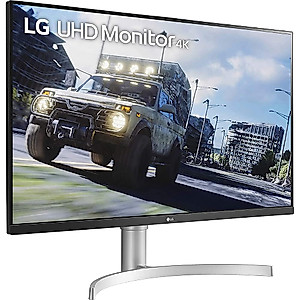 LG 32UN550-W 32" UHD 3840x2160 VA HDR10 AMD FreeSync Monitor Bundle with Deco Gear Mechanical Gaming Keyboard and 2X Deco Gear 6FT 4K HDMI 2.0 Cable