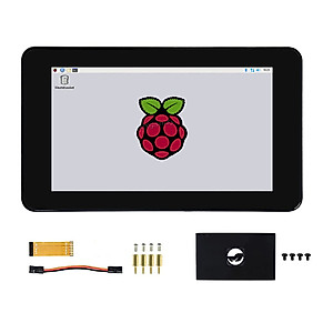 XYGStudy 7inch Capacitive Touch IPS Display Screen LCD for Raspberry Pi with Protection Case, DSI Interface Resolution 1024×600 Supports Raspberry Pi 4 Model B (7inch DSI LCD (C) (with case A))