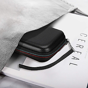 ProCase Hard Carrying Case Compatible for Samsung T7 / T7 Touch Portable SSD with Silicone Cover, Shockproof Storage Travel Organizer for T7 Touch Portable 500GB 1TB 2TB USB Solid State Drives -Black