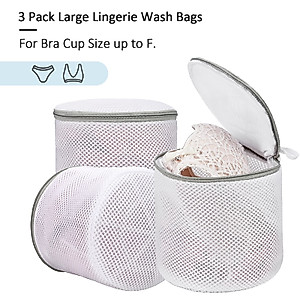 GOGOODA Laundry Mesh Bag Bra Wash Bag for Lingerie, Underwear, Delicates (3 Set)