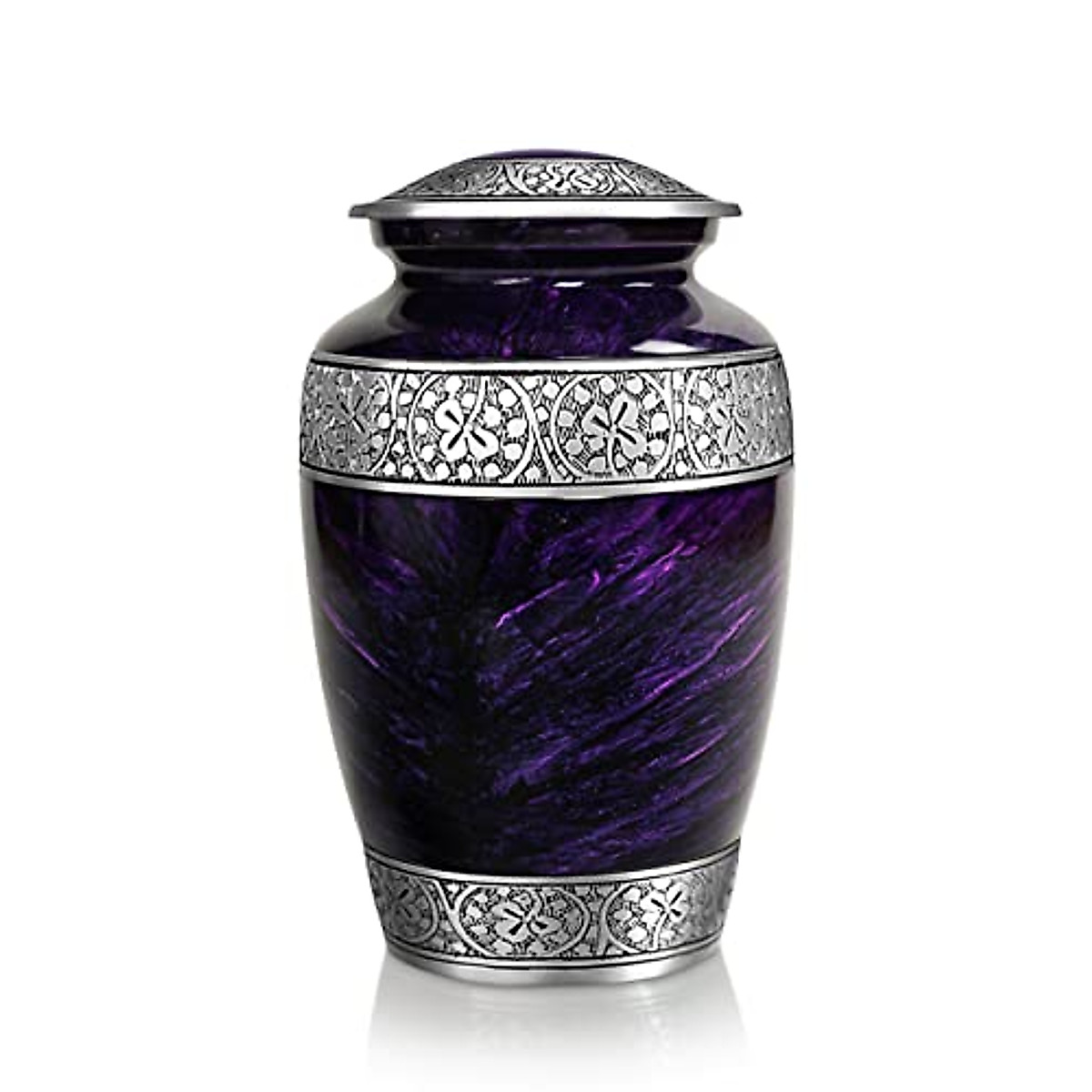 SmartChoice Cremation Urn for Human Ashes Adult Memorial Funeral Vase with Secure Lid Royal Purple Handcrafted Adult Urn (Adult Cremation Urn)