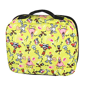 Nickelodeon SpongeBob SquarePants Characters Patrick Star Sandy Cheeks Mr. Krabs Squidward 2 Pc Lunch Box Backpack Bag Set