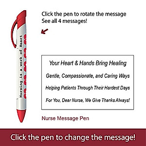 Greeting Pen Nurse pens- Nursing is a Work of Heart Rotating Message 6 Pen Set (36541)