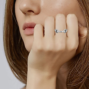WithLoveSilver 925 Sterling Silver Double Horse Bits Ring Size (6, 7, 8, 9) (7)