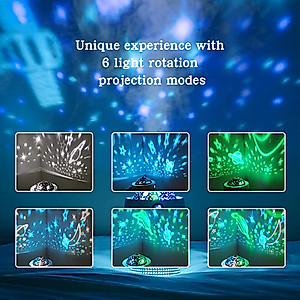 SHUYUNI Humidifiers for Kids & Baby Bedroom, 630ml Portable Cool Mist Humidifiers, 360° Rotation Projector, 6-Color Starry Night Light, Whisper-Quiet, Waterless Auto-Off, BPA Free, Christmas Gift