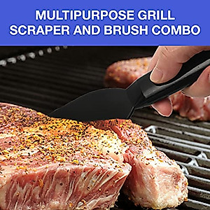 Grill Scraper for George Foreman Indoor Grills & Most Other Indoor Grills with Grooves, Heat-Resistant Grill Spatula