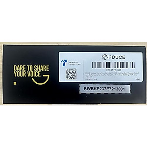 FDUCE Wireless Microphone, Karaoke Mic, UHF Dual Handheld Dynamic System with Rechargeable Receiver for Party, Church, Meeting, Wedding, 260ft (Grey and Gold)