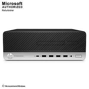 HP ProDesk 600 G3 Small Form Factor PC, Intel Core Quad i5 6500 up to 3.6 GHz, 16GB DDR4, 1TB SSD, WiFi, BT 4.0, VGA, DP, Win 10 Pro 64-Multi-Language Support English/Spanish/French(Renewed)