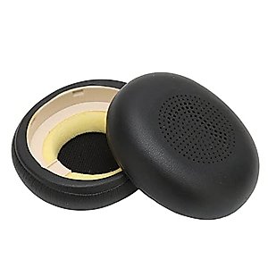 Headphone Earpads, for Jabra Elite 45h, for Evolve2 65 MS UC Headsets Replacement, Memory Foam and Soft Protein Leather, Noise Isolation Ear Cushions Cover(Black)