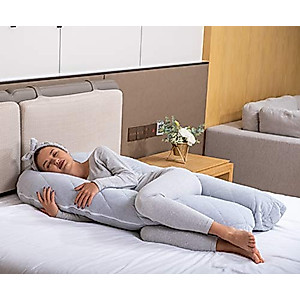 BODY NEST™ Pregnancy Pillow for Sleeping — U Shaped Maternity Pillow for Pregnant Women — Cooling Body Pillow for All Seasons with Reversible & Removable Dual Sided Cover, Washable & Minky Soft