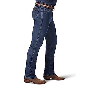 Wrangler Men's Premium Performance Advanced Comfort Cowboy Cut Reg Jean, Mid Stone, 44W x 32L