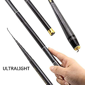 ZYHYD Lengthened 7.2m-3.6m Ultra-Light carp Fishing Rod, Carbon Fiber Foldable Fishing Rod, Stream Fishing Rod Hand Rod, carp Feeder Fishing Rod ZYHYD (Size : 6.3 m)