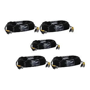 Lorex MCBL-BNCW, 60ft BNC Security Video / Power Cable, Pack of 5 pcs