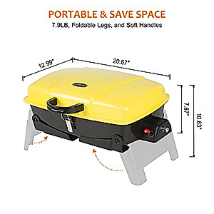 Camplux Portable Gas Grill 189 Square Inches, Camping Grills for Outdoor Cooking