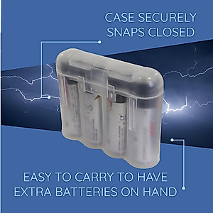 Two (2) EBC Battery AA AAA Clear Plastic Battery Storage Case Holder Box USA Ship