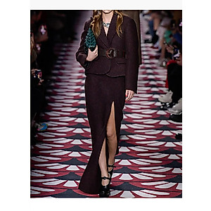 Toptim Womens Leather Belt Smooth Slim Wide Waistband 48mm for Dress Jeans Long Coat (Coffee, Waist 31-39")