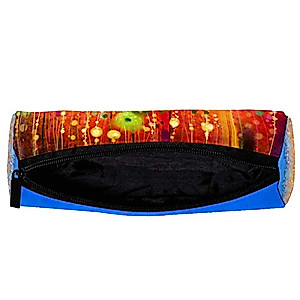 Abstract Flowers Field Watercolor Painting Pencil Bag Pen Case Stationary Case Pencil Pouch Desk Organizer Makeup Cosmetic Bag for School Office