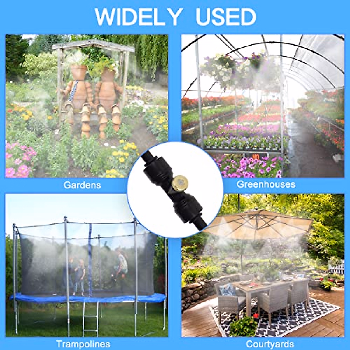 Misting Cooling System, Misters for Outside Patio Greenhouse Garden ...