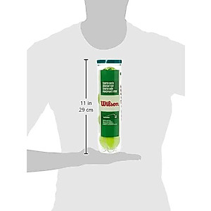 WILSON Tennis Balls, Starter Play Green, 4-Pack Can, Yellow, for Children and Teens, WRT137400