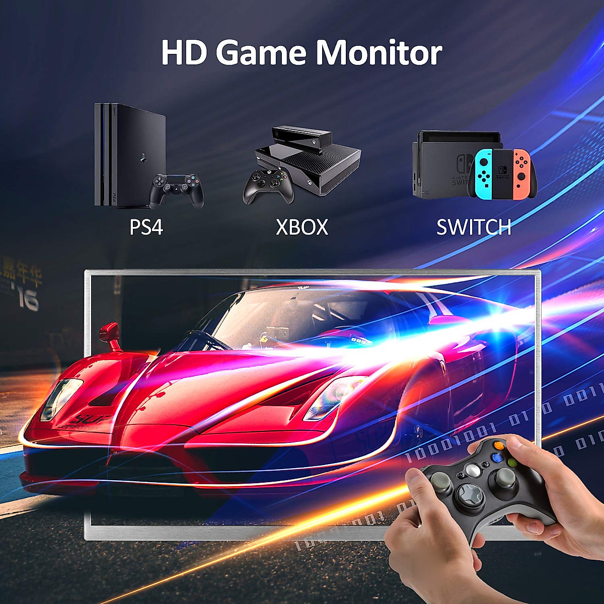 ZSCMALLS 15" Portable Monitor - FHD 1080P USB-C HDMI Display