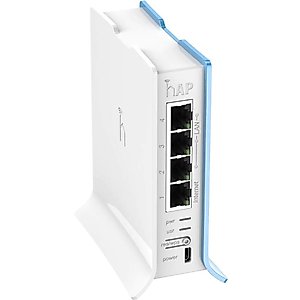 Mikrotik hAP lite TC Home Access Point 2.4 GHz Dual Chain with 4X Ethernet Ports and USB Power Supply Tower case