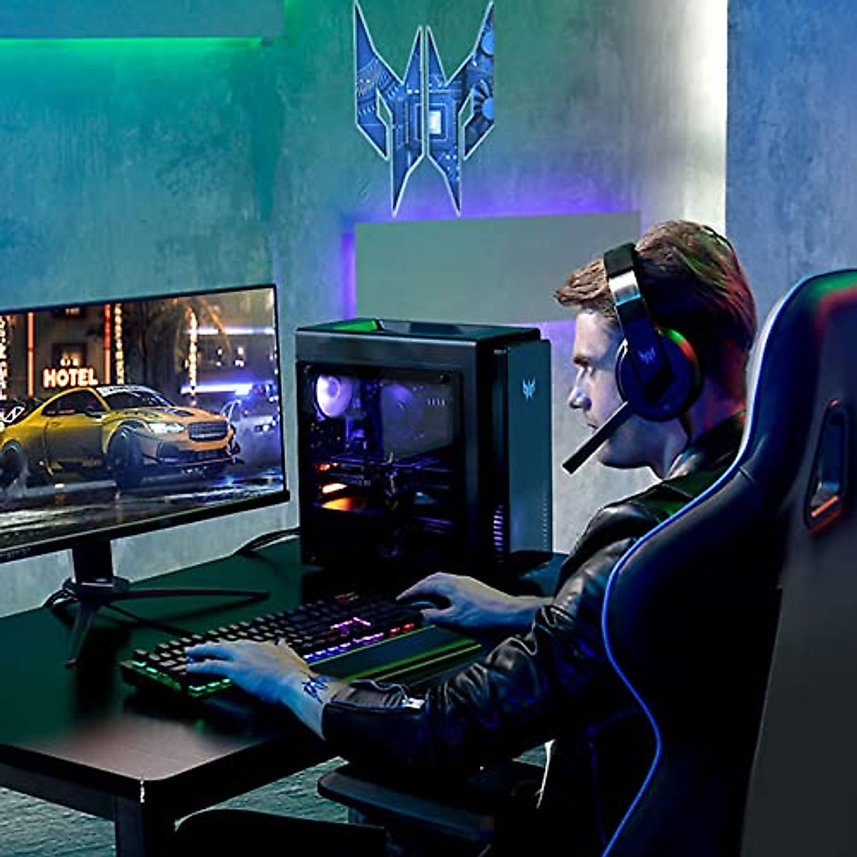 Acer Predator Orion 3000 PO3-650-UB92 Gaming Desktop | 13th Gen Intel Core i7-13700F 16-Core | NVIDIA GeForce RTX 3060 | 16GB DDR5 | 1TB PCIe Gen 4 SSD | Intel Wi-Fi 6E | Keyboard & Mouse,Black