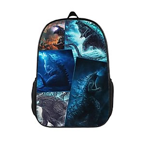 domiatty Personality Design Premium Material Durable 17" Lightweight Simple Backpack Boys Girls Shoulder Bags Large Capacity