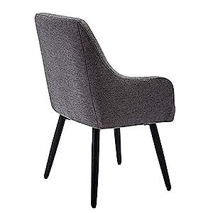 Yongchuang Swivel Dining Chairs Set of 2 Upholstered Living Room Chairs Office Desk Arm Chair Modern Accent Chair Gray