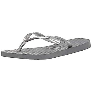 Havaianas Kid's Slim Flip Flop Sandal, Steel Grey, 3-4 M US Little Kid