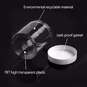 KEILEOHO 24 PCS 8 OZ Slime Containers with White Lids, Clear Plastic Slime Storage Containers, BPA Free, Wide-Mouth Plastic Jars for Food Storage, Beauty Products