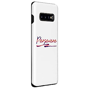 Galaxy S10+ "Persevere" inspirational Ombre graphic design Case